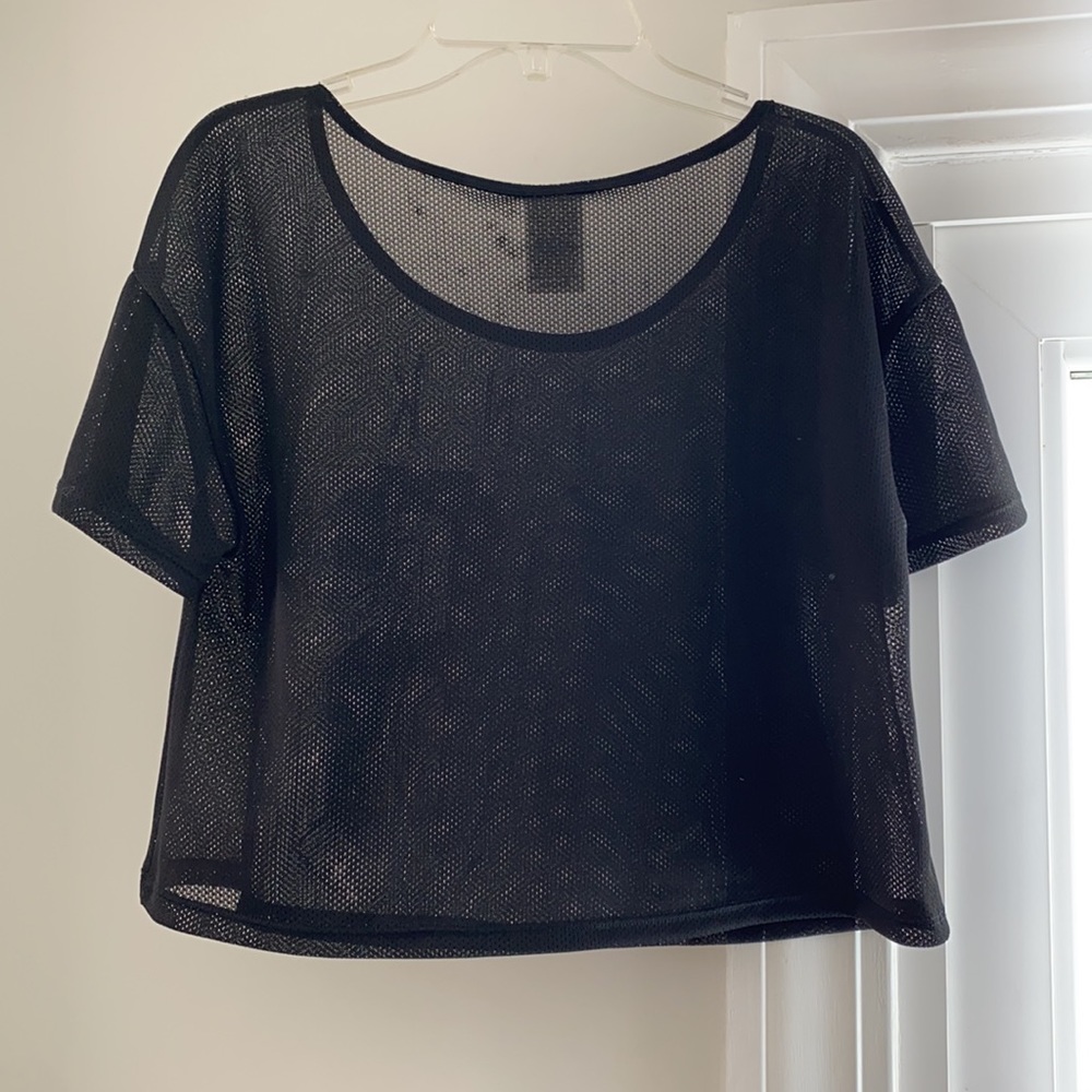 Pink Mesh Crop Top - Gem